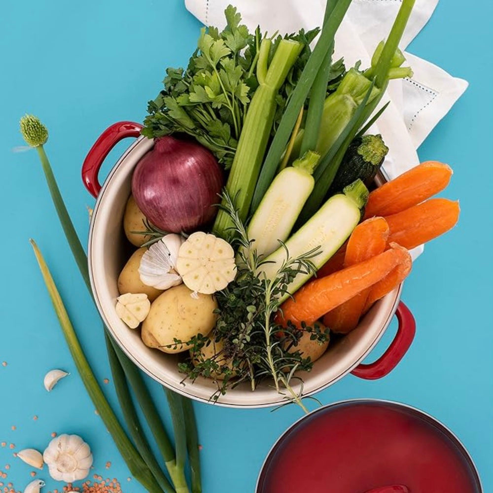 Chasseur Enamel Stock Pot Inferno Red 8.2L/24x20cm – The Kitchen Bench ...