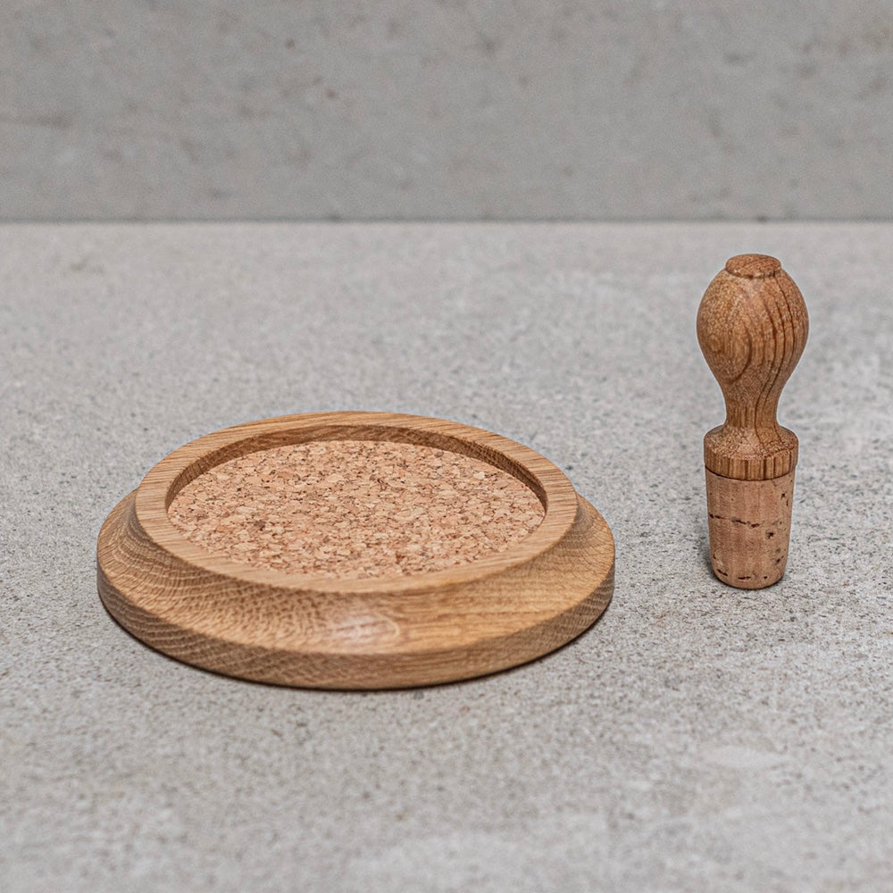 Wine bottle coaster & stopper set – The Kitchen Bench Cooma